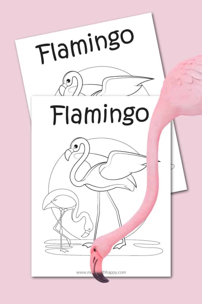 Flamingo Coloring Pages - Made with HAPPY