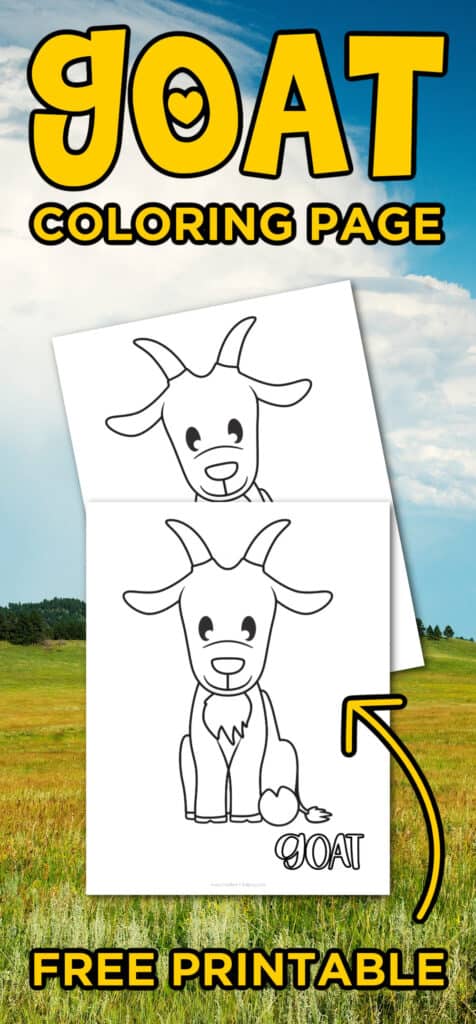 Goat Coloring Page [Free Printable] - Made with HAPPY