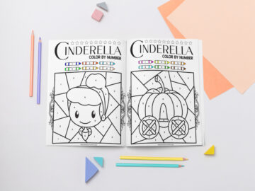 Free Printable Cinderella Color By Number - Made with HAPPY