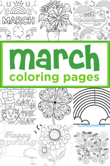 March Coloring Pages [FREE Printables] - Made with HAPPY
