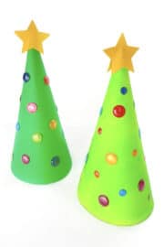 Paper Cone Christmas Tree Craft with Free Printable Template