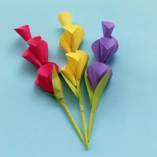 How To Make Construction Paper Flowers - Made with HAPPY