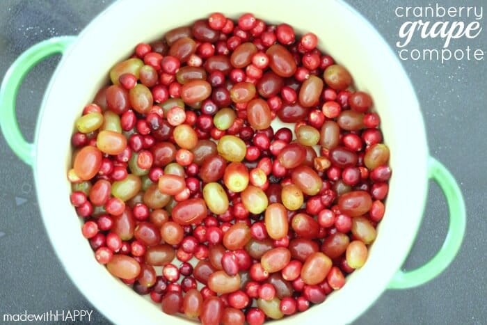 Cranberry Grape Compote - Made with HAPPY