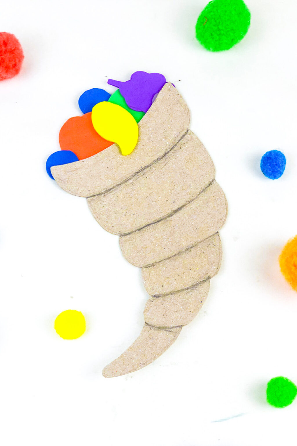 Paper Cornucopia Craft - Made with HAPPY