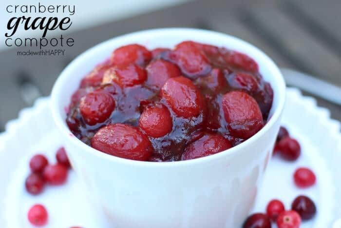 Cranberry Grape Compote - Made with HAPPY
