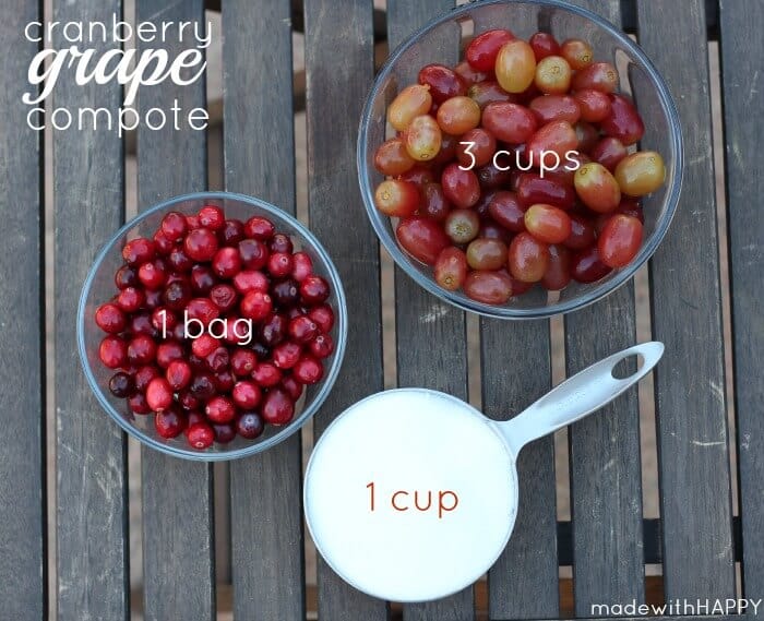 Cranberry Grape Compote - Made with HAPPY