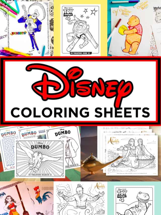 Disney Coloring Sheets - Made with HAPPY