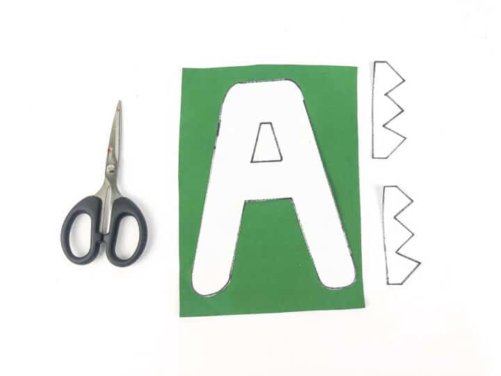 A is For Alligator Craft with Printable Letter A - Made with HAPPY