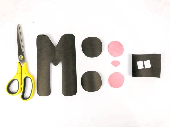 M is for Mouse Craft with Printable Letter M - Made with HAPPY
