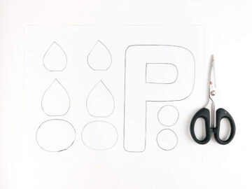 P is for Pig Craft with Printable Letter P - Made with HAPPY