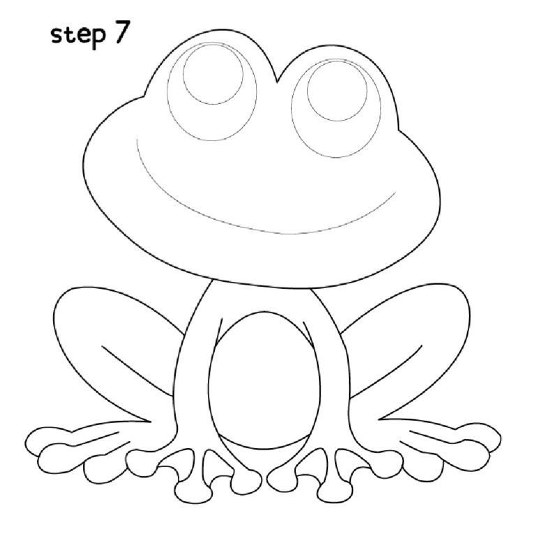 How to Draw a Frog Easy Step By Step - Made with HAPPY