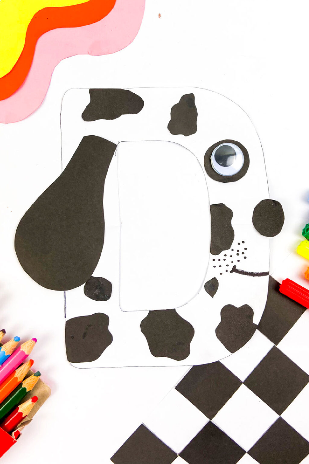 D is For Dog Craft with Printable Letter D - Made with HAPPY