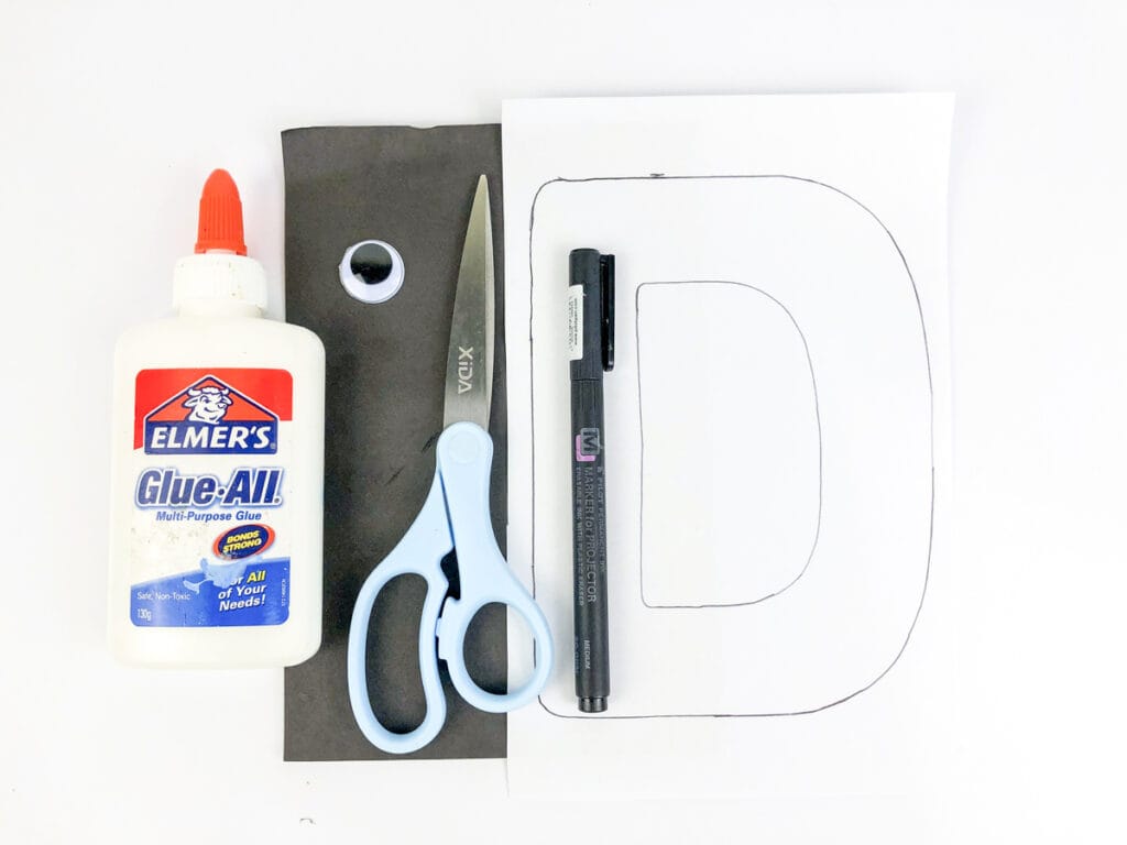 D is For Dog Craft with Printable Letter D - Made with HAPPY