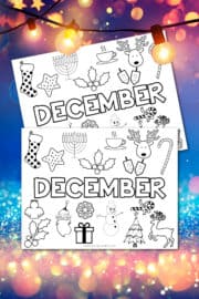 FREE December Coloring Page Printable - Made with HAPPY