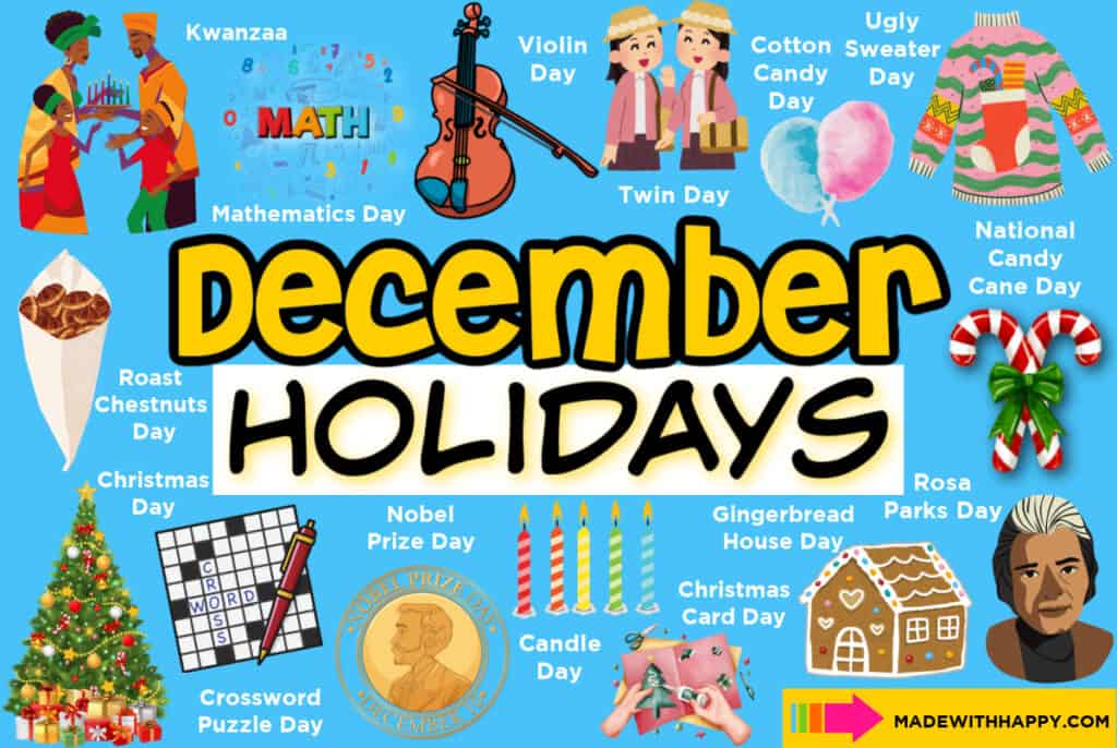 December Fun Facts - Made with HAPPY