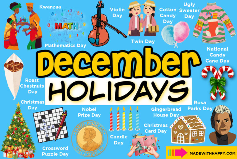 December Fun Facts - Made with HAPPY