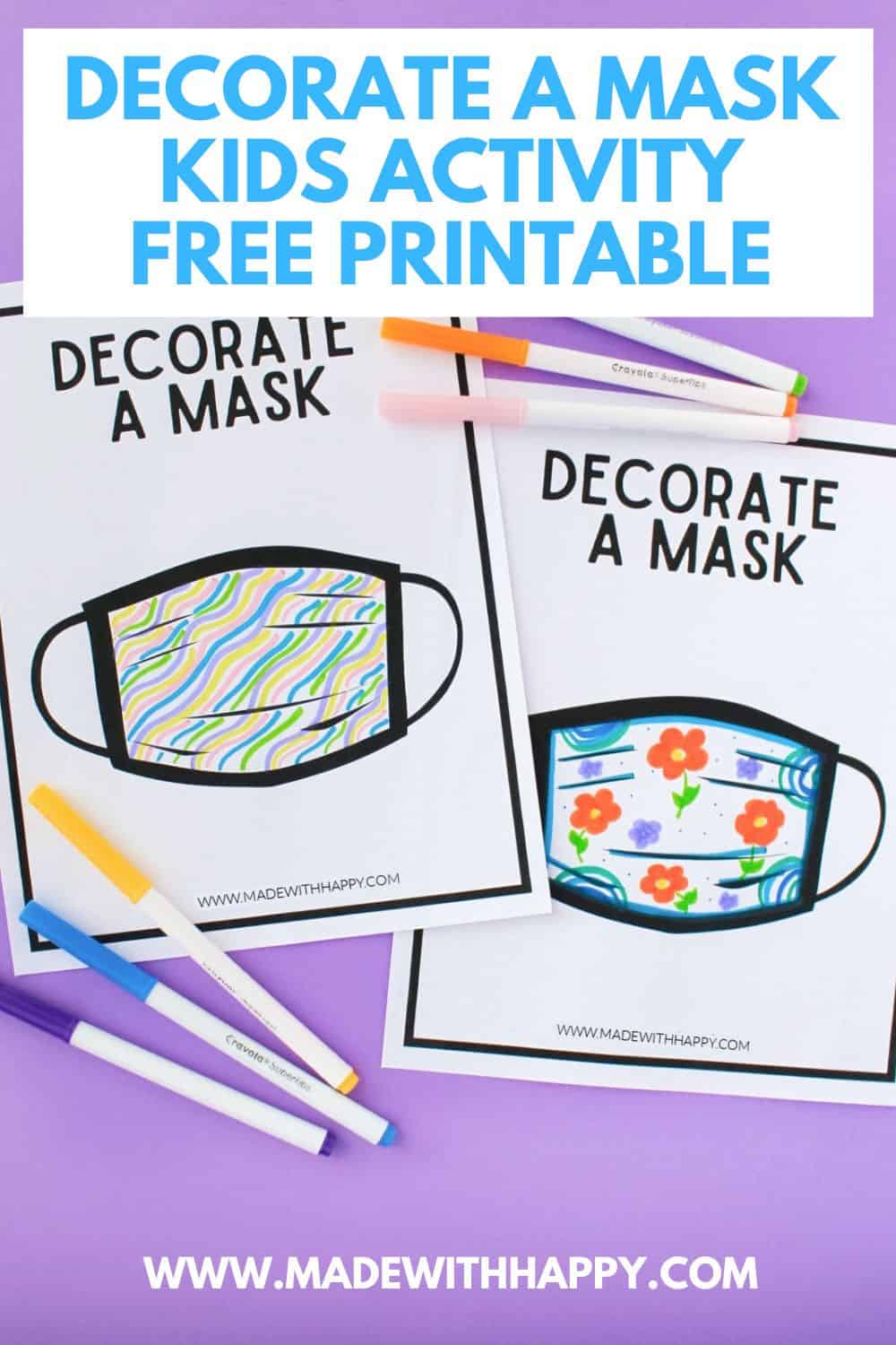 Decorate a Mask Worksheet Free Printable For Kids - Kids Activity