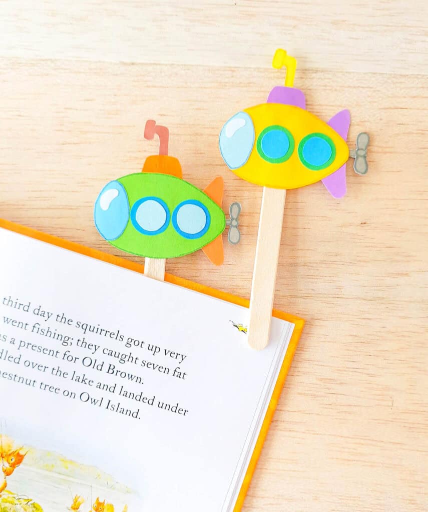 Paper Submarine Bookmark Craft - Made with HAPPY