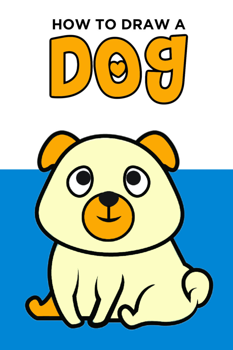 How To Draw a Dog Easy Step-By-Step - Made with HAPPY