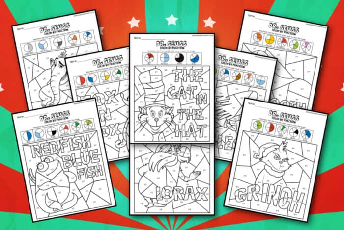 Free Printable Dr. Seuss Color By Number - Made with HAPPY