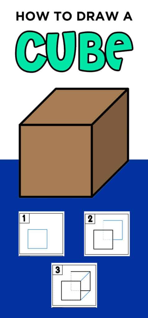 How To Draw A Cube in 3D - Made with HAPPY