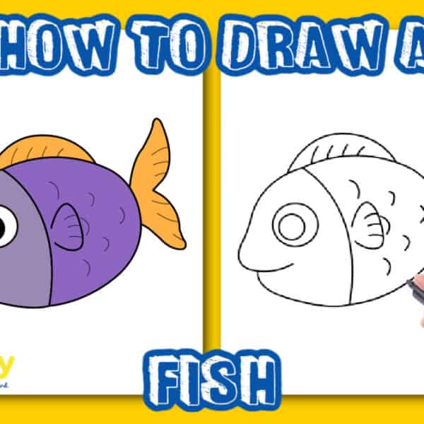 How to Draw a Fish Easy Step By Step - Made with HAPPY