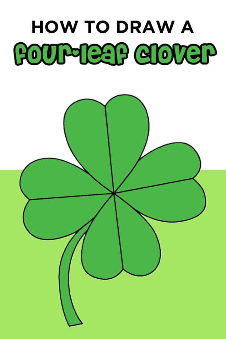 How To Draw a Four-Leaf Clover Easy Step-By-Step Tutorial