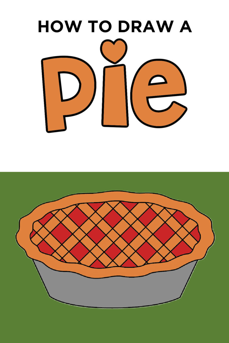 How To Draw a Pie Easy Step-By-Step Guide - Made with HAPPY