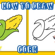 How To Draw Corn Easy Step By Step Tutorial - Made with HAPPY