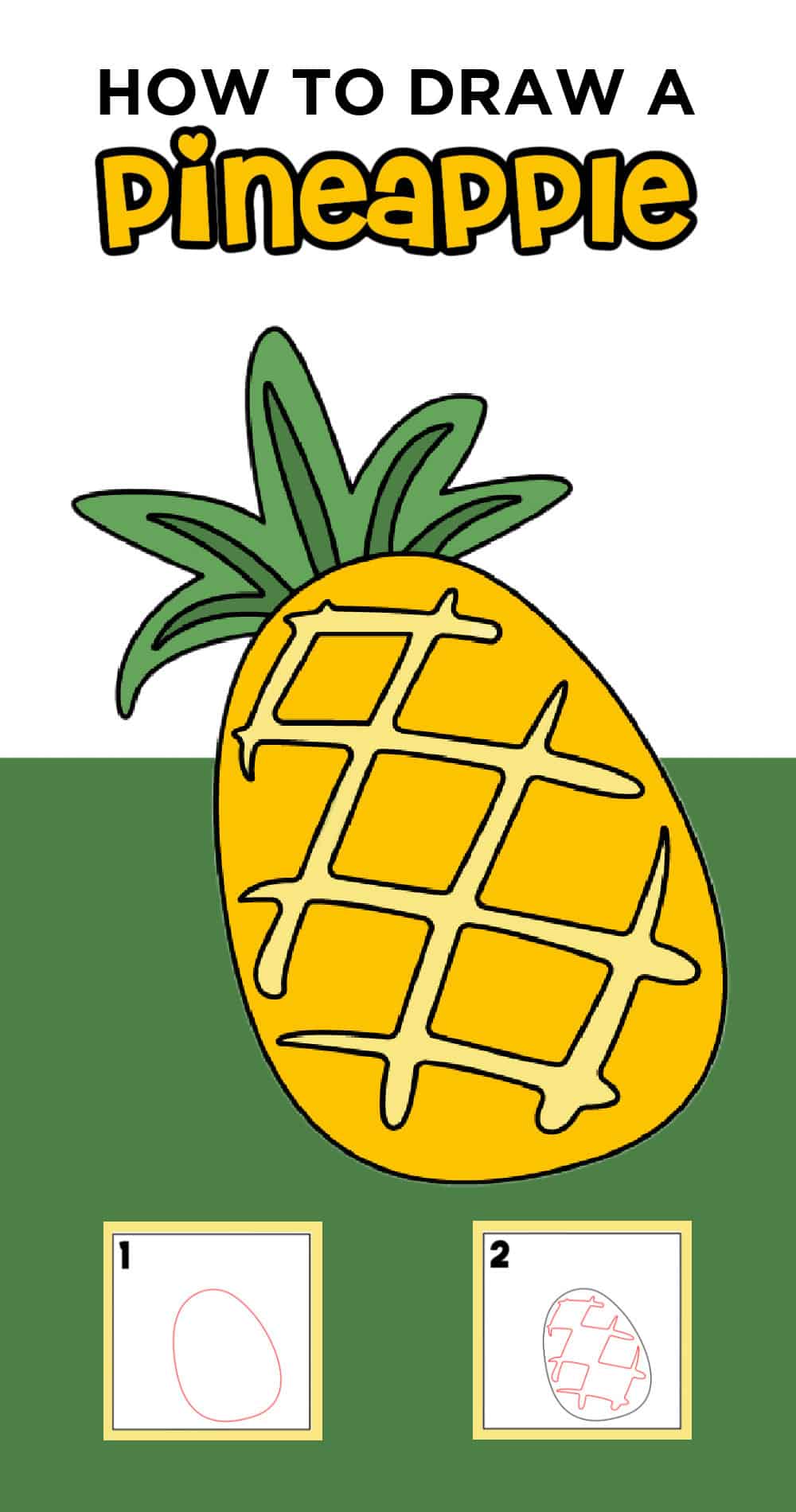 How To Draw a Pineapple - Made with HAPPY