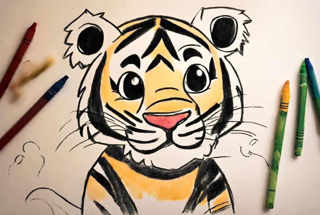How to Draw a Tiger - Made with HAPPY