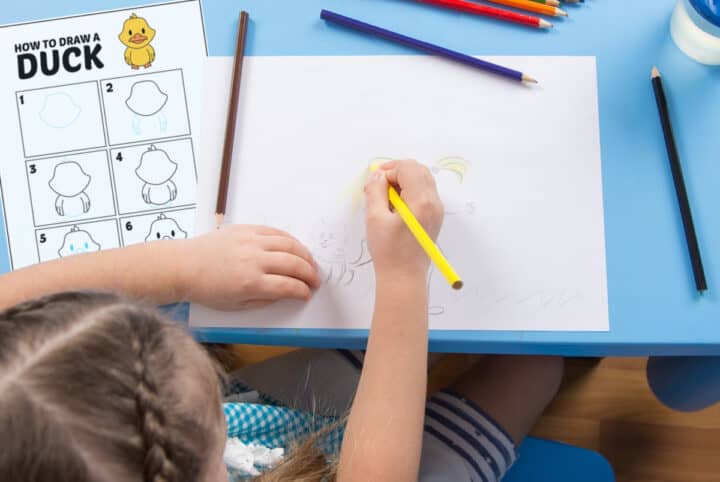 How To Draw a Duck Easy Step-By-Step Tutorial - Made with HAPPY