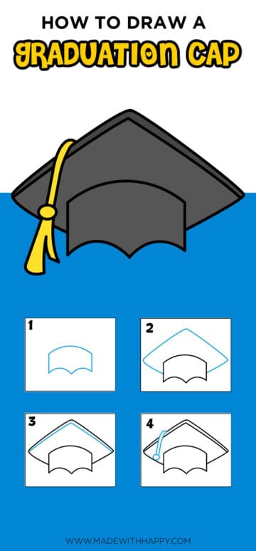 How to Draw a Graduation Cap Easy Step By Step Tutorial