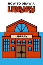 How To Draw a Library - Easy Step By Step Tutorial - Made with HAPPY