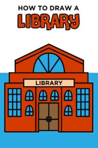 How To Draw a Library - Easy Step By Step Tutorial - Made with HAPPY