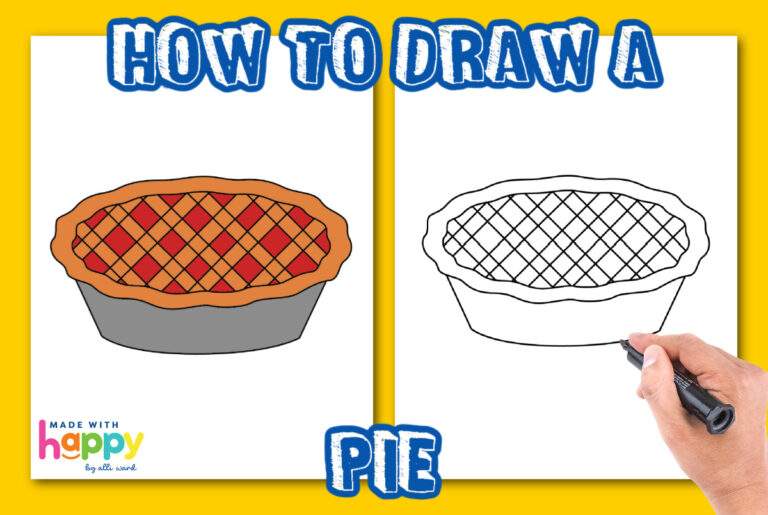 How To Draw a Pie Easy Step-By-Step Guide - Made with HAPPY