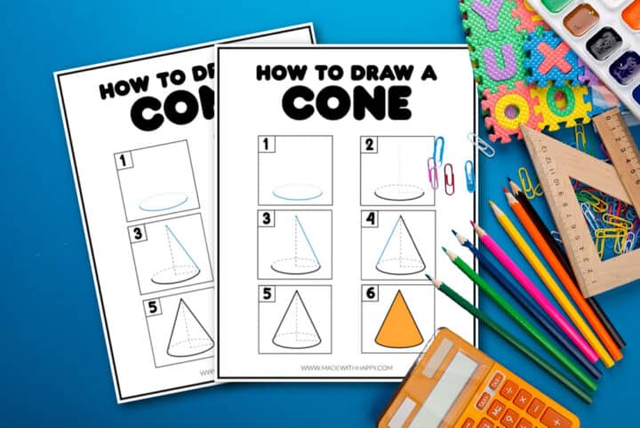 How To Draw A Cone - Made with HAPPY