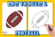 How To Draw a Football - Easy Step-By-Step Guide - Made with HAPPY