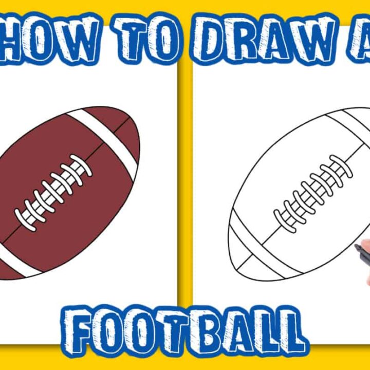 How To Draw a Football - Easy Step-By-Step Guide - Made with HAPPY