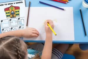 How To Draw a School - Easy Step By Step Tutorial - Made with HAPPY