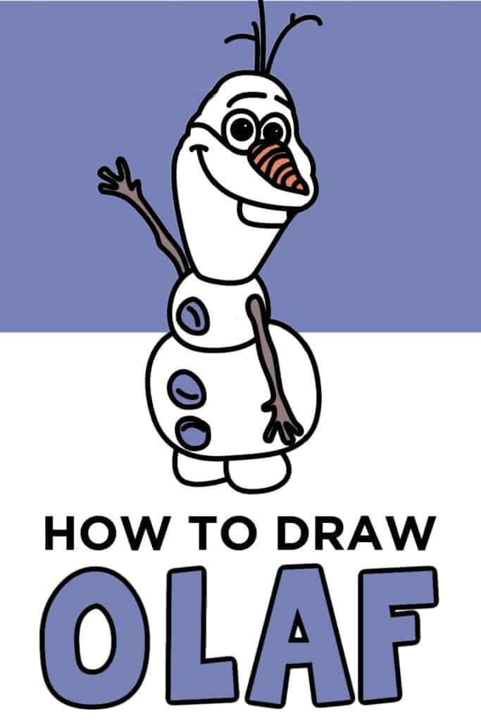 How to Draw Olaf From Frozen - Made with HAPPY