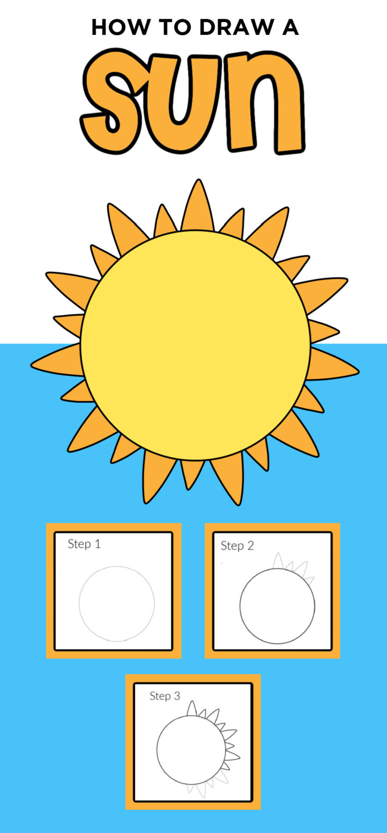 How To Draw a Sun - Made with HAPPY