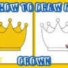 How to Draw a Crown Easy Step-By-Step Tutorial - Made with HAPPY