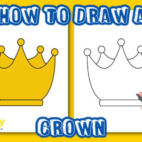How to Draw a Crown Easy Step-By-Step Tutorial - Made with HAPPY