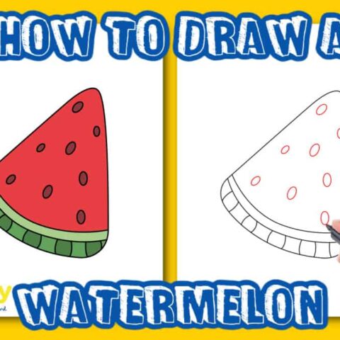 How To Draw a Watermelon - Made with HAPPY