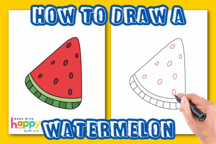 How To Draw a Watermelon - Made with HAPPY