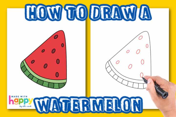 How To Draw a Watermelon - Made with HAPPY