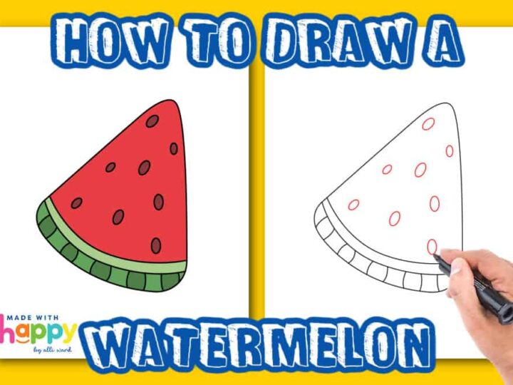 Watermelon Drawing For Kids