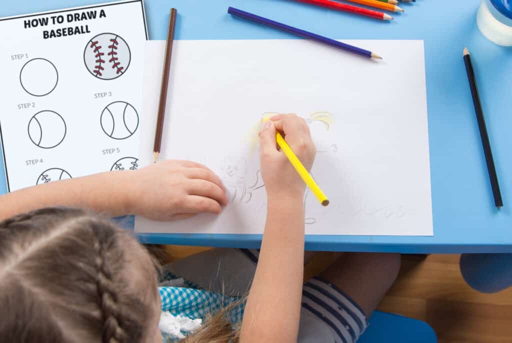 How To Draw a Baseball Easy Step-By-Step Tutorial - Made with HAPPY