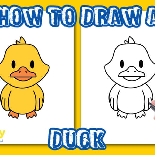 How To Draw a Duck Easy Step-By-Step Tutorial - Made with HAPPY